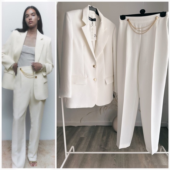 Zara | Jackets & Coats | Zara Coord Set Pants And Blazer | Poshmark